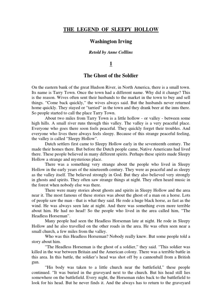 The Legend of Sleepy Hollow Summary | PDF