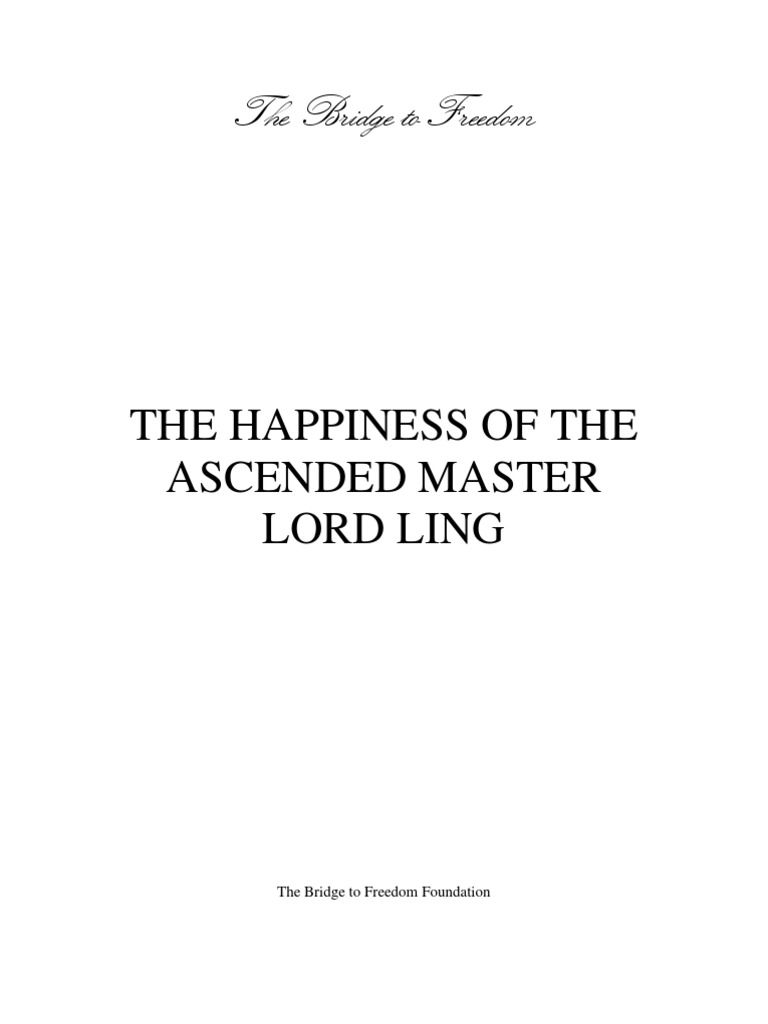 La Felicidad según Lord Ling | PDF | Maestro Ascendido | Alma