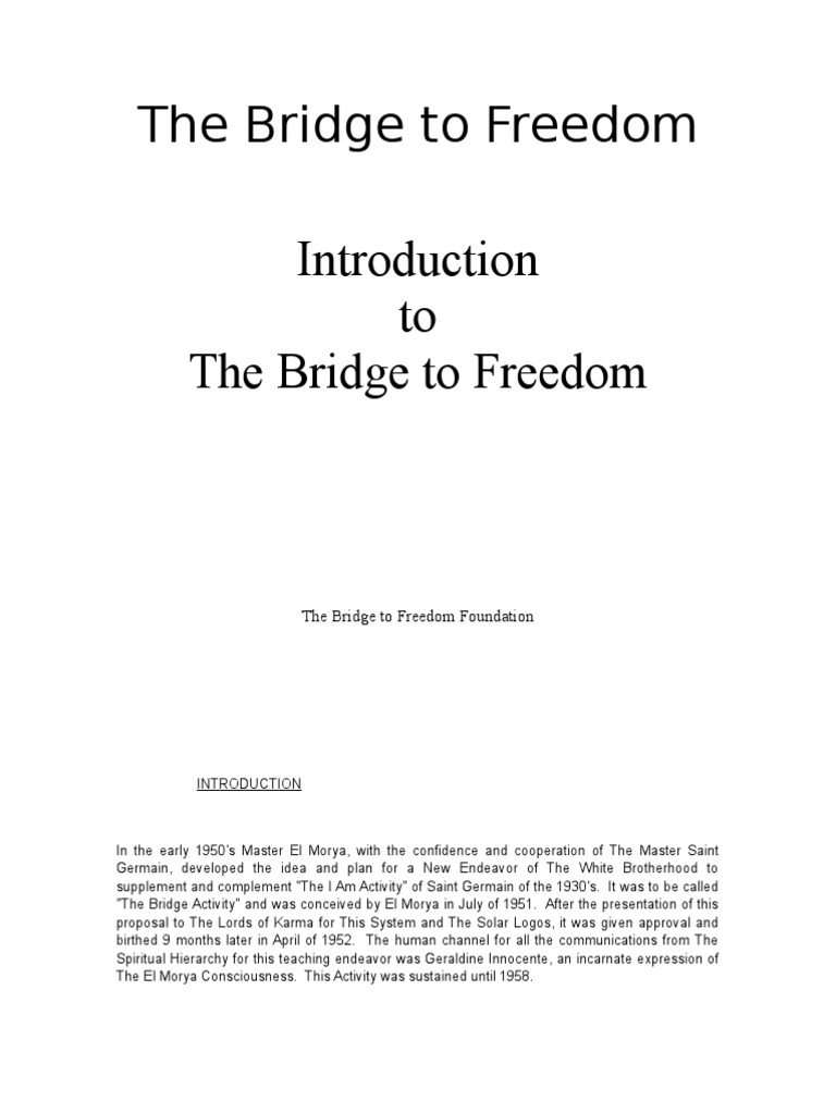 The Bridge to Total Freedom Overview | PDF | Ascended Master | Esoteric ...