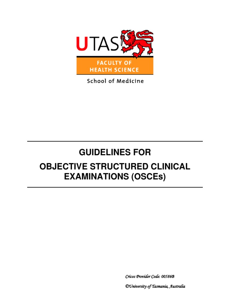 Guidelines For OSCEs | PDF | Medical School | Test (Assessment)