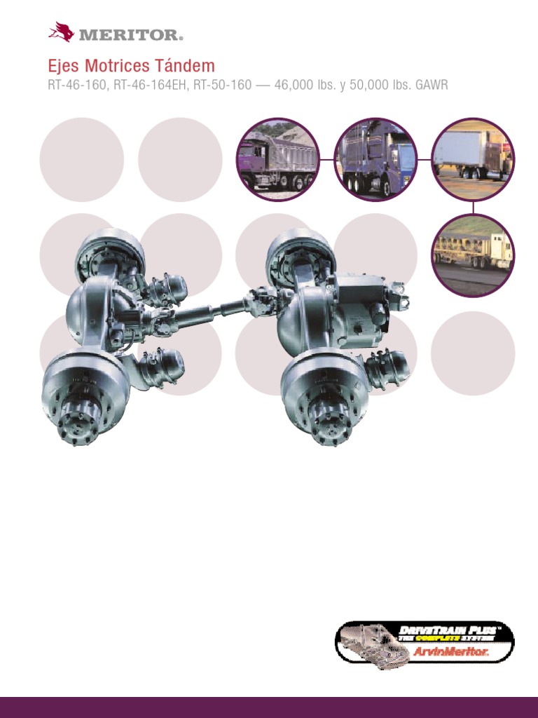 Diferencial Meritor RT 46 160 | PDF | Engranaje | Eje