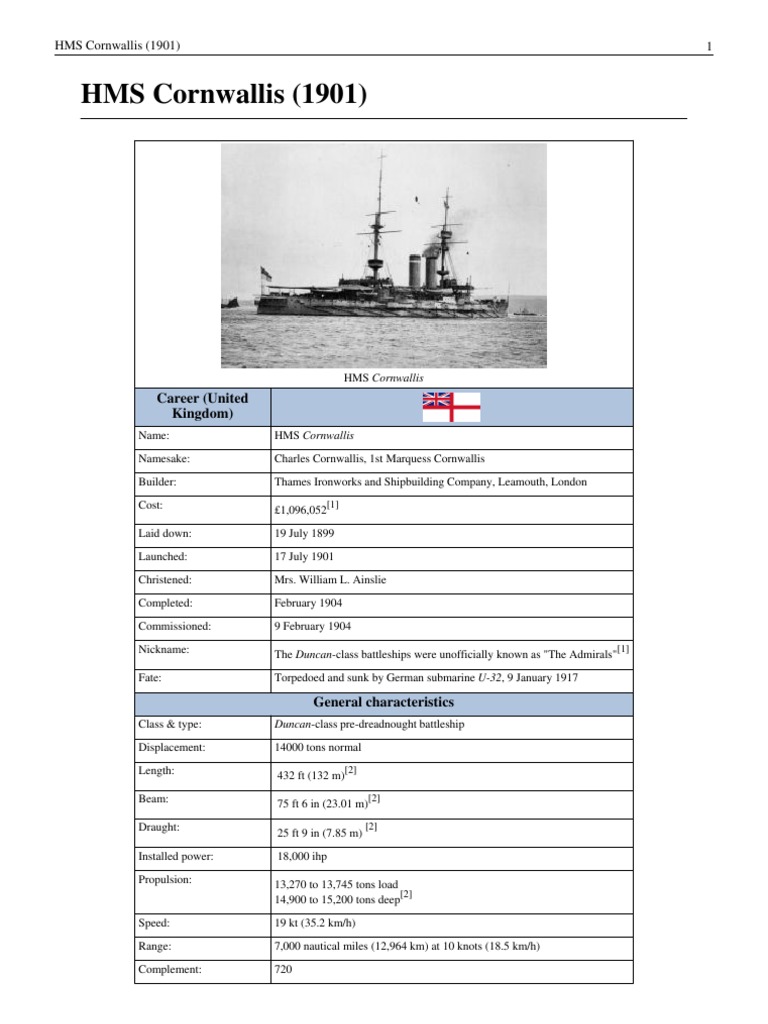 HMS Cornwallis (1901) | PDF | Naval Ships | Navies