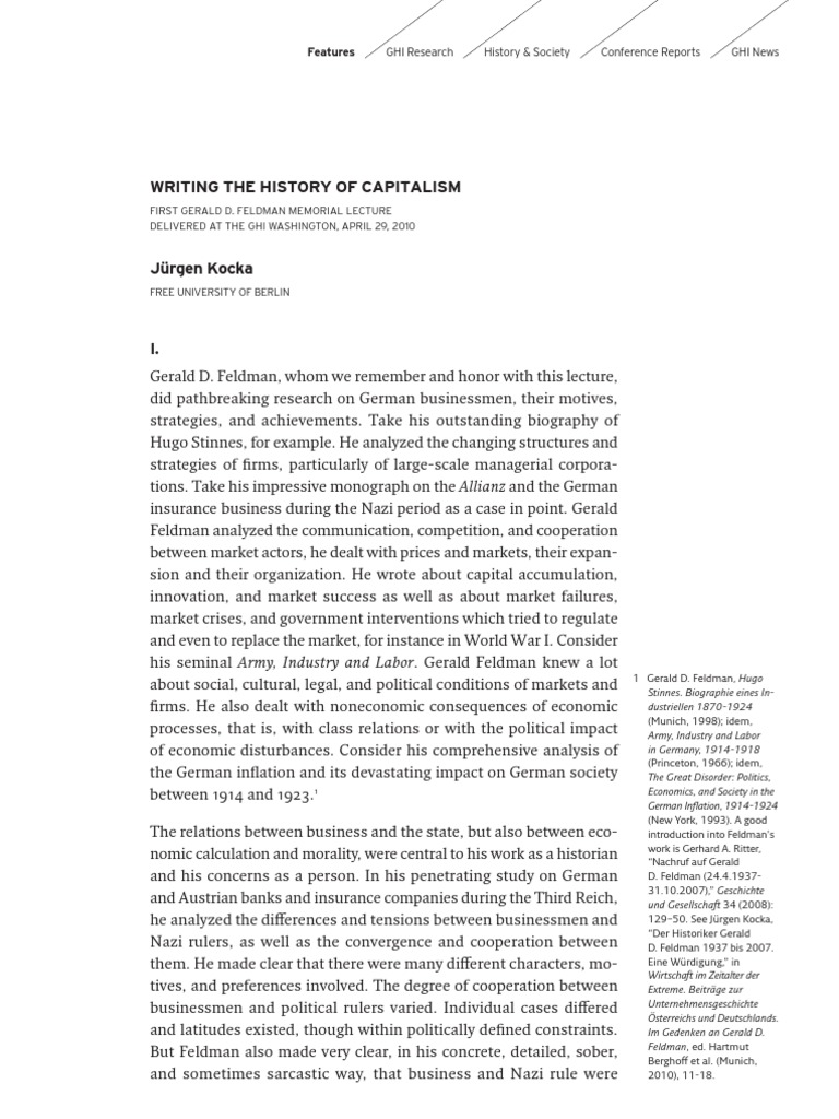 Writing The History of Capitalism | PDF | Business Cycle | Economic Bubble