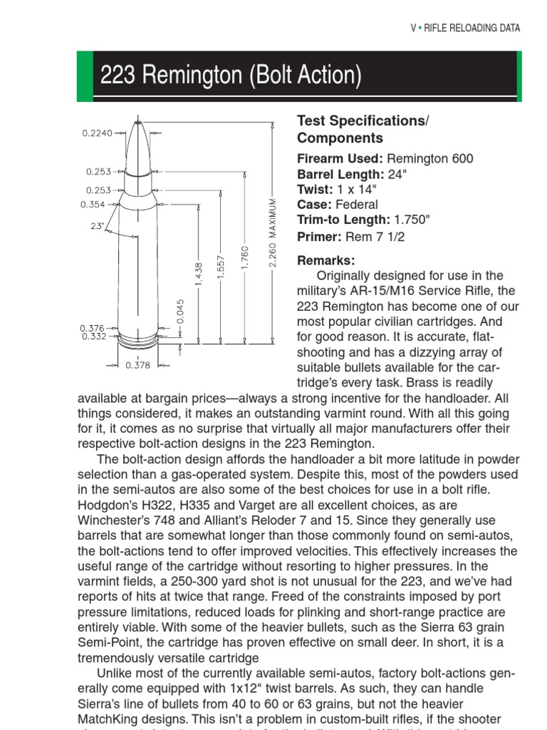 Sierra 223 Rem Bolt | PDF | Projectile Weapons | Firearms