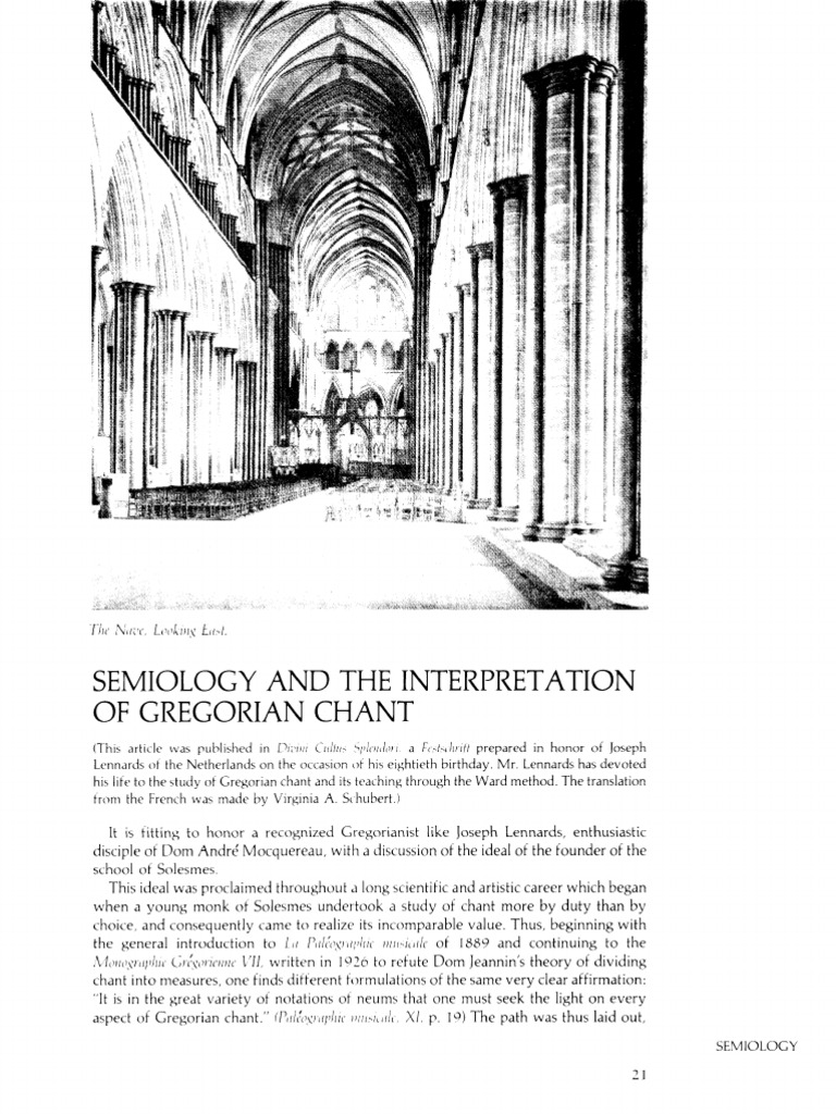 Semiology Sacredmusic | PDF | Gregorian Chant | Musical Notation