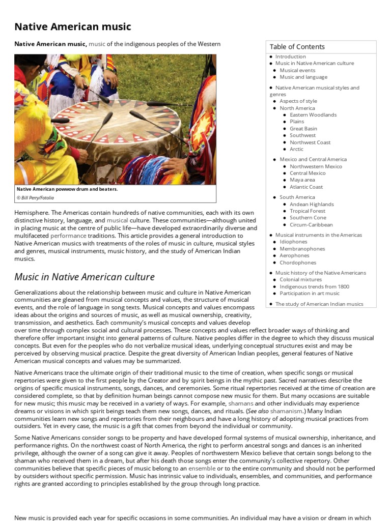 Overview of Native American Music | PDF | Singing | Songs