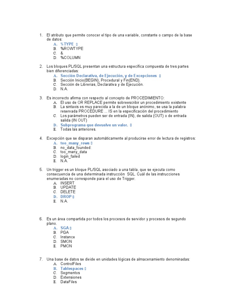 Examen Final BD Resuelto | PDF | Pl / Sql | SQL