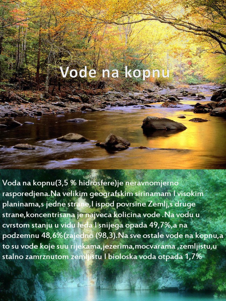 Vode Na Kopnu, Podzemne Vode, Izvori | PDF
