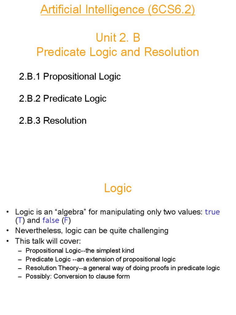 Knowledge Representation | PDF | Logic | First Order Logic
