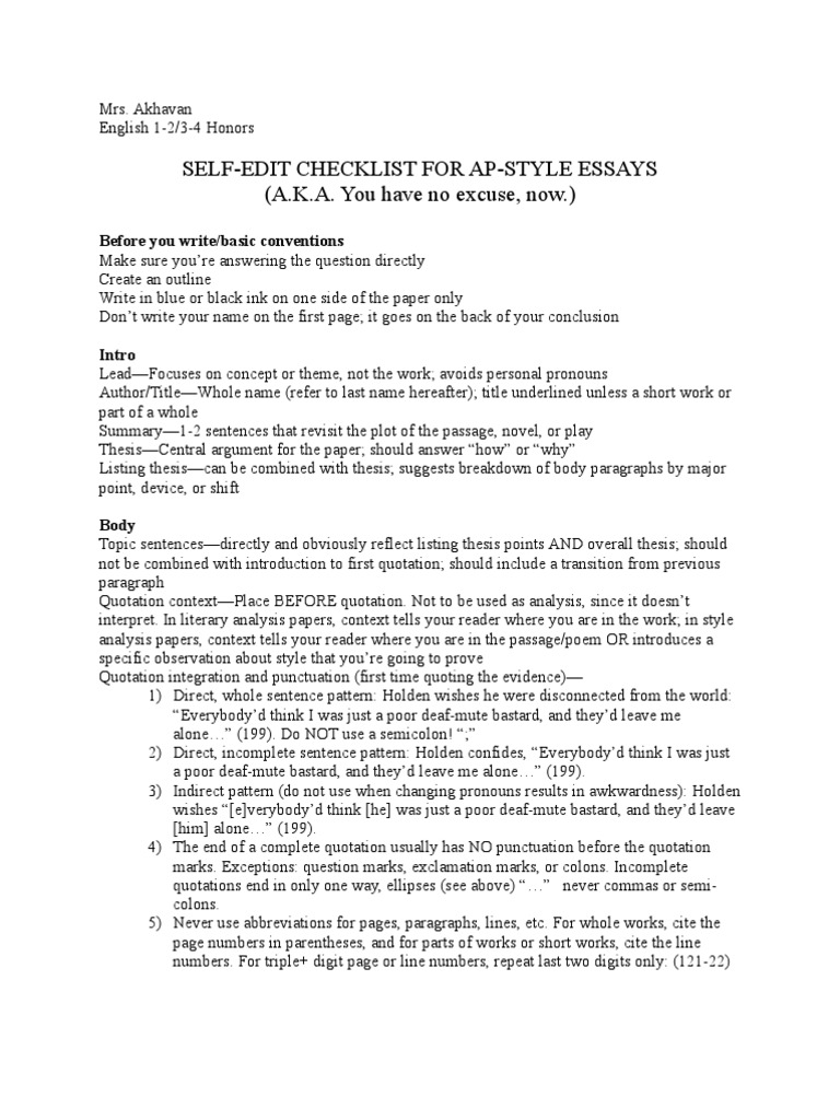 AP Style Edit Sheet | PDF | Business