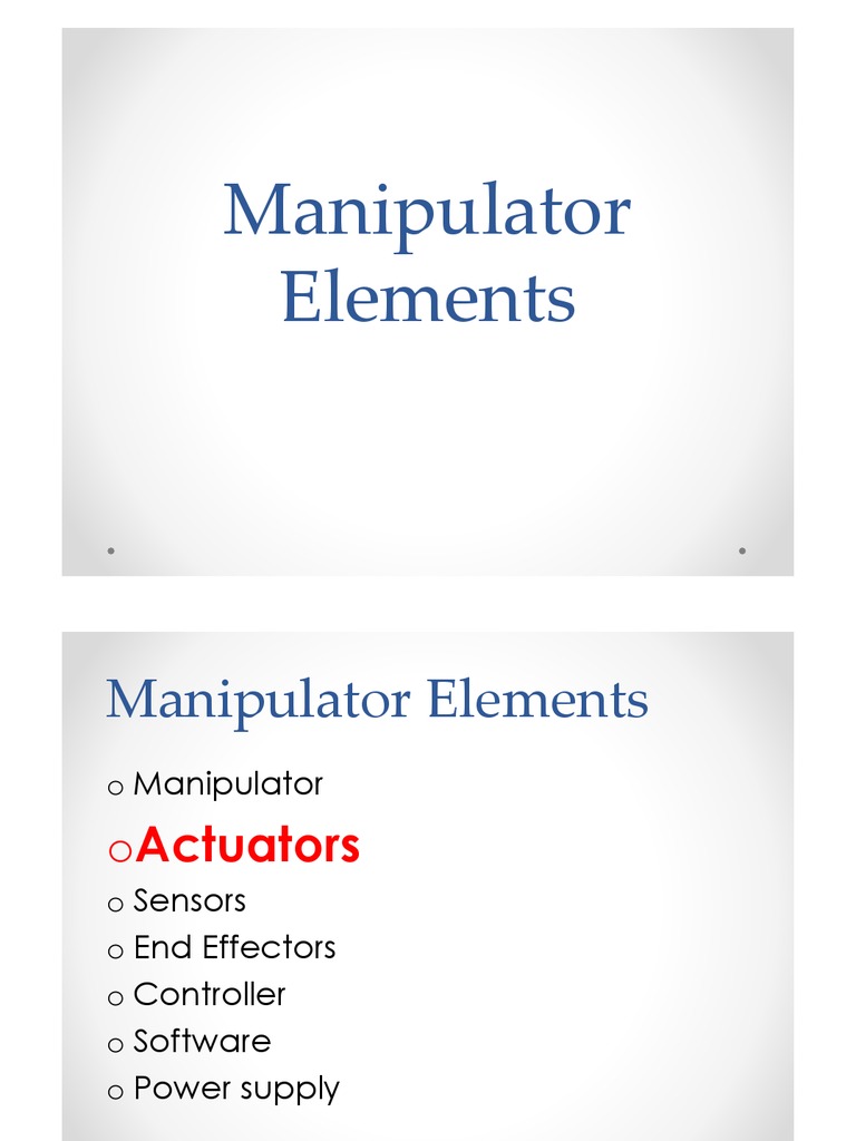 Industrial Robotics - Manipulator Elements | PDF