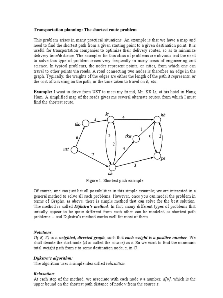 Shortest Path | Download Free PDF | Discrete Mathematics | Applied ...