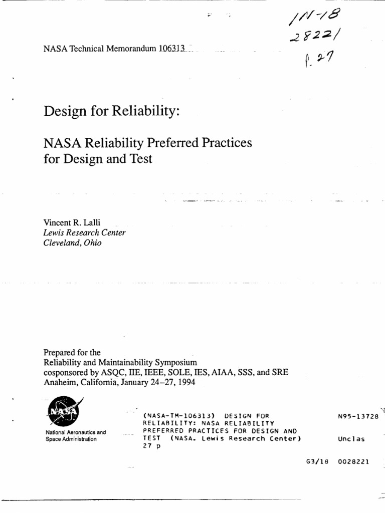 NASA Reliability Practices | PDF | Technology & Engineering