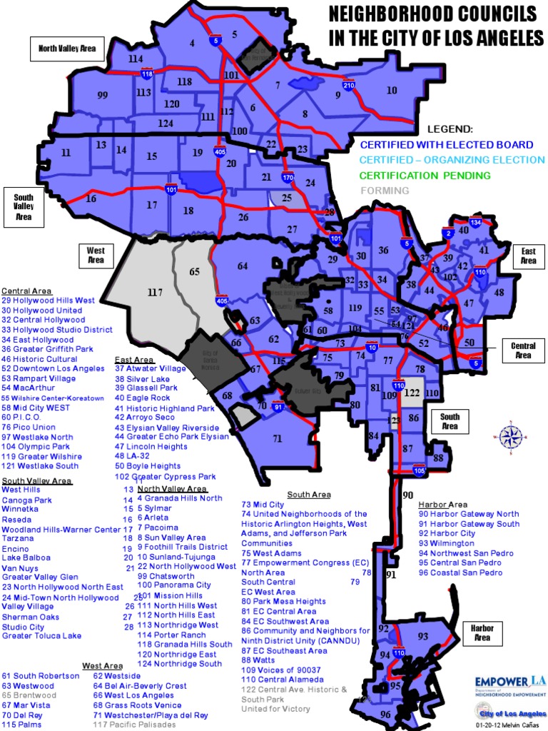 LA Neighborhood Councils Guide | PDF | Hollywood | Los Angeles