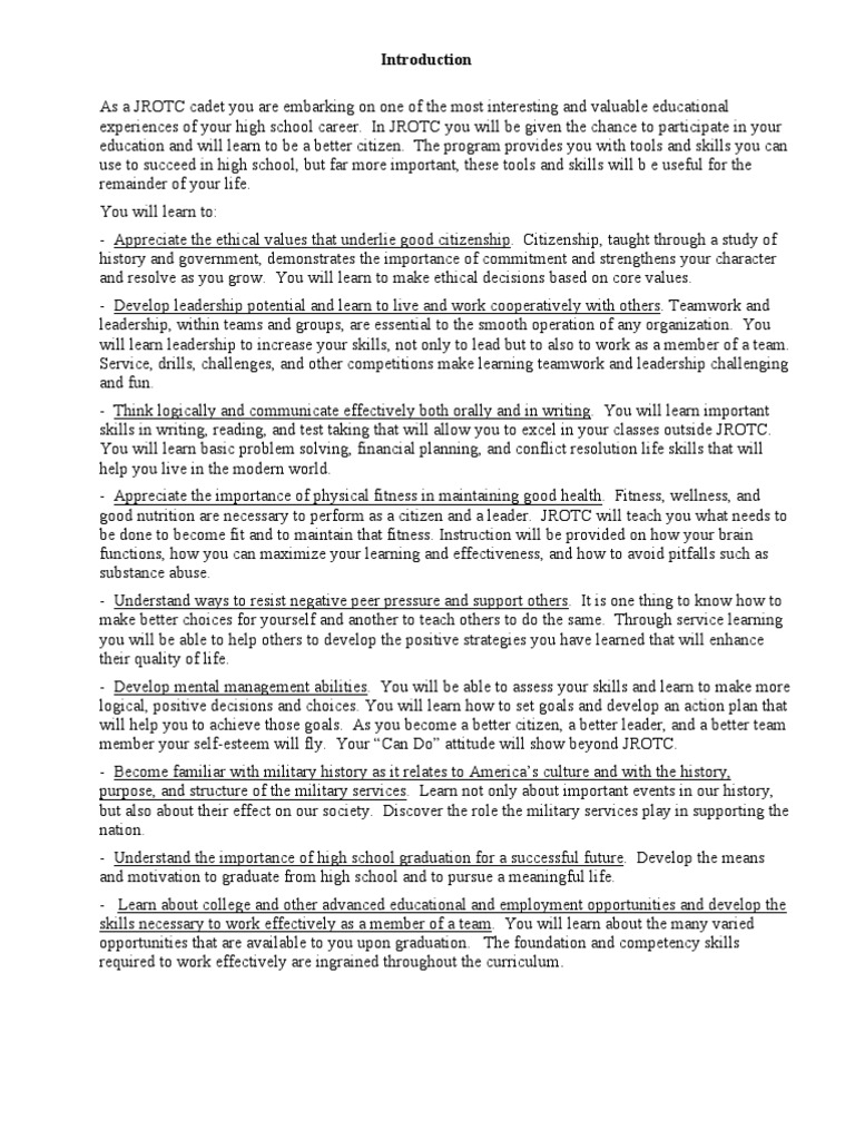 Cadet Reference Book | PDF | Company (Military Unit) | Platoon