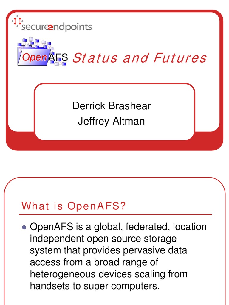 Hepix Fall 2007 Storage Openafs | PDF | File System | Microsoft Windows