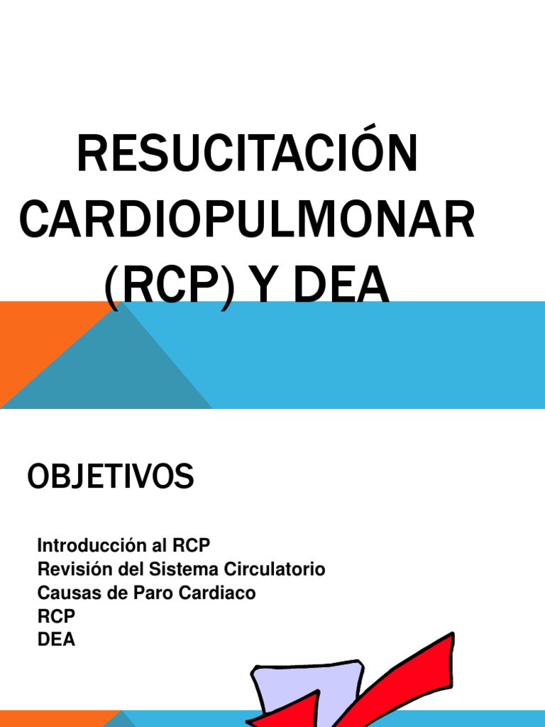 RCP Dea | PDF | Reanimación cardiopulmonar | Paro cardíaco