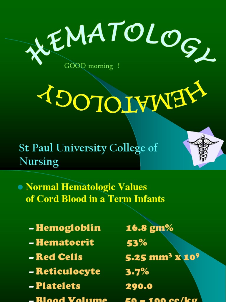 Neonatal Hematology | PDF | Anemia | Coagulation