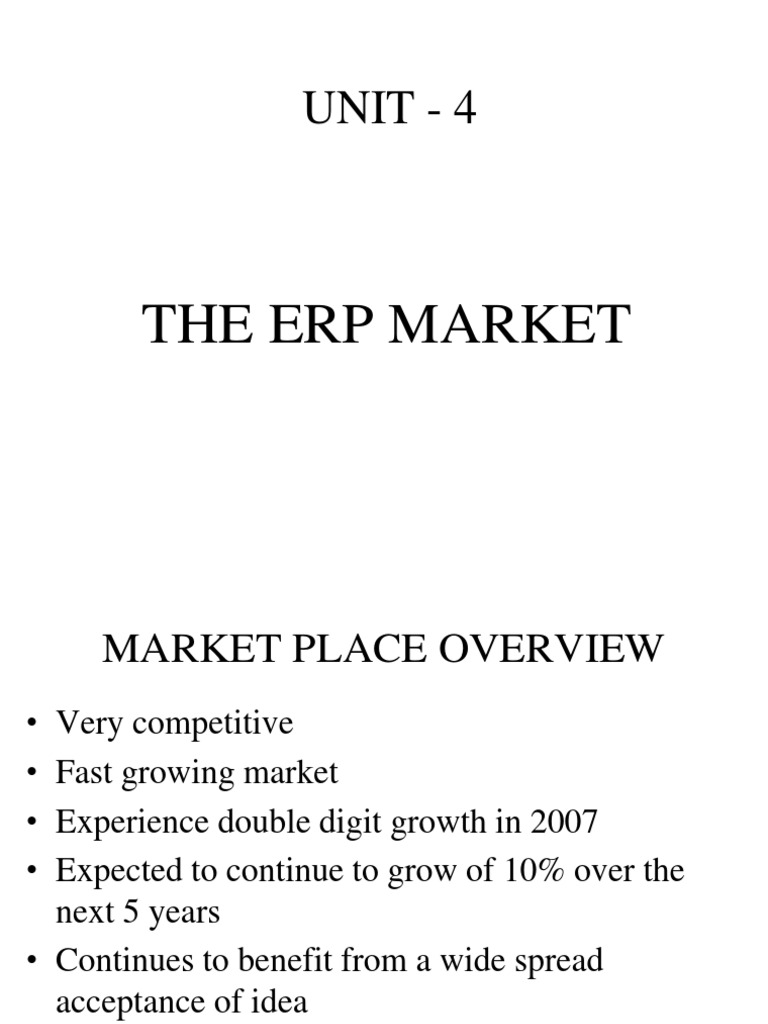 Unit-4 Erp | PDF | Enterprise Resource Planning | Sap Se