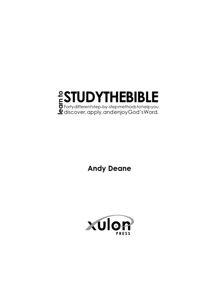 The Daily Bread Bible Study Method | PDF | Bible Study (Christian ...