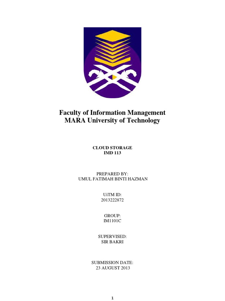 Assignment Cloud Storage IMD113 | PDF | Scribd | You Tube