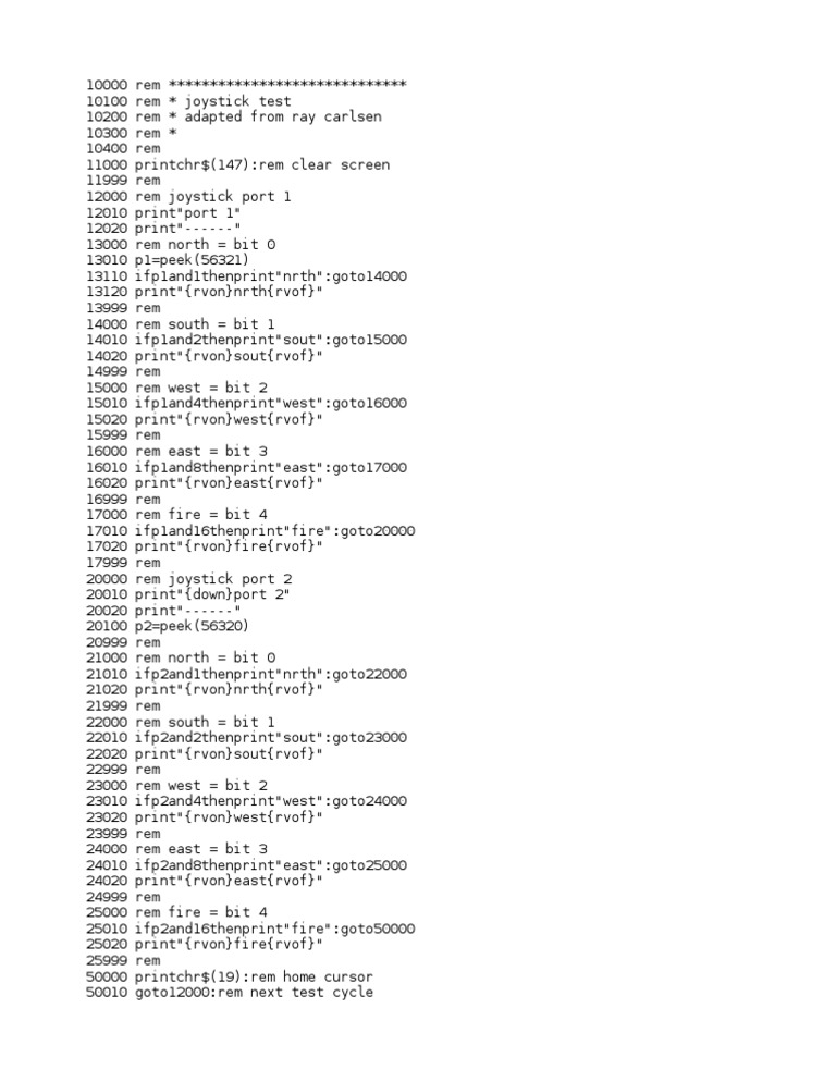 Joystick Test 2 | PDF