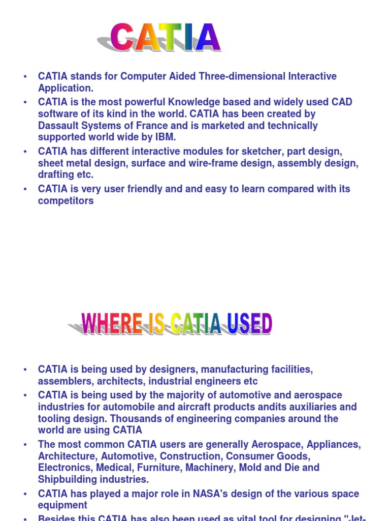 CATIA | PDF | Computer Aided Design | Industries