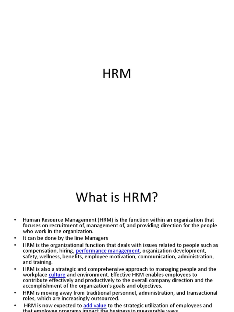 HRM Environment | PDF | Human Resource Management | Employment