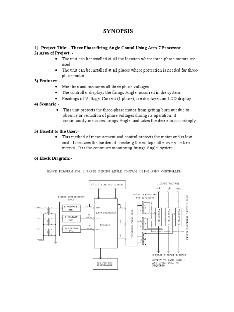 Three Phase Firing Angle Contol Using Arm 7 Processor | PDF | Analog To ...