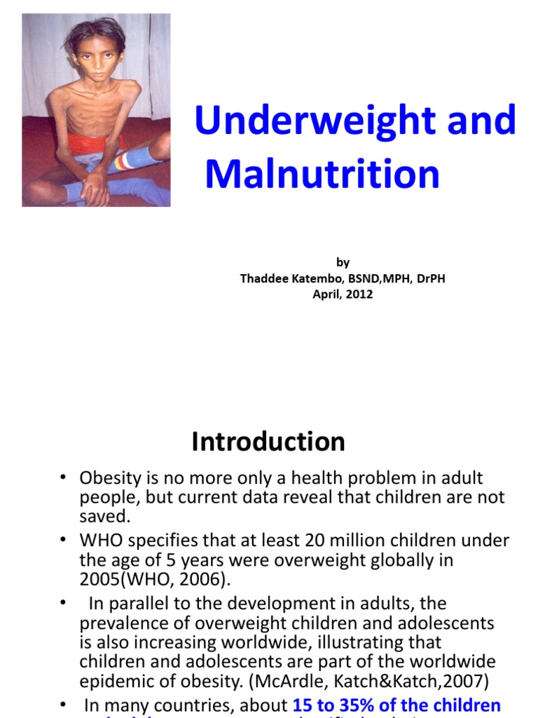 Underweight and Malnutrition | PDF | Malnutrition | Breastfeeding