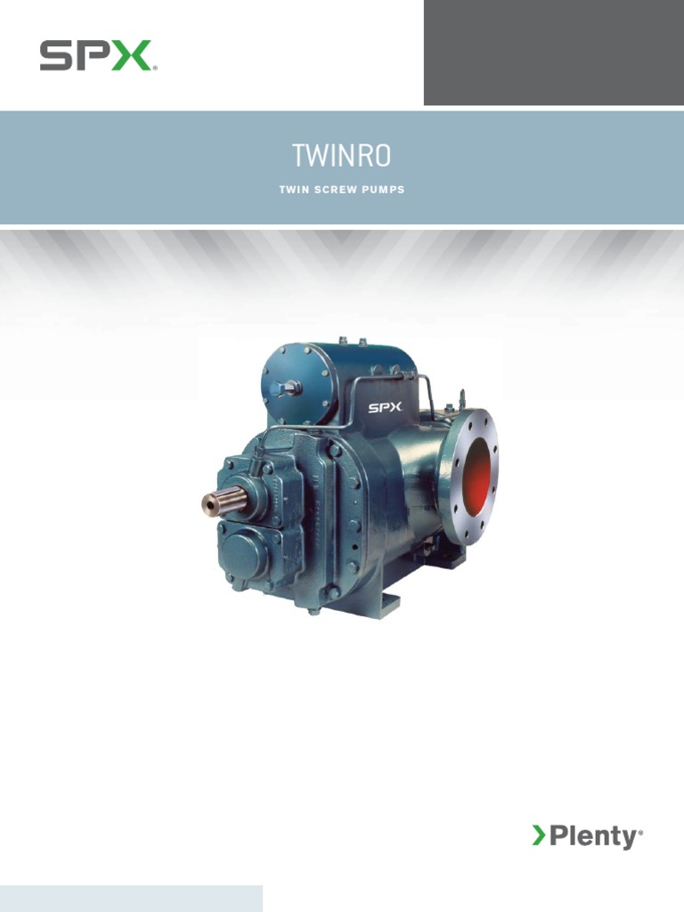 SPX Twin Screw Pumps | PDF | Bearing (Mechanical) | Pump