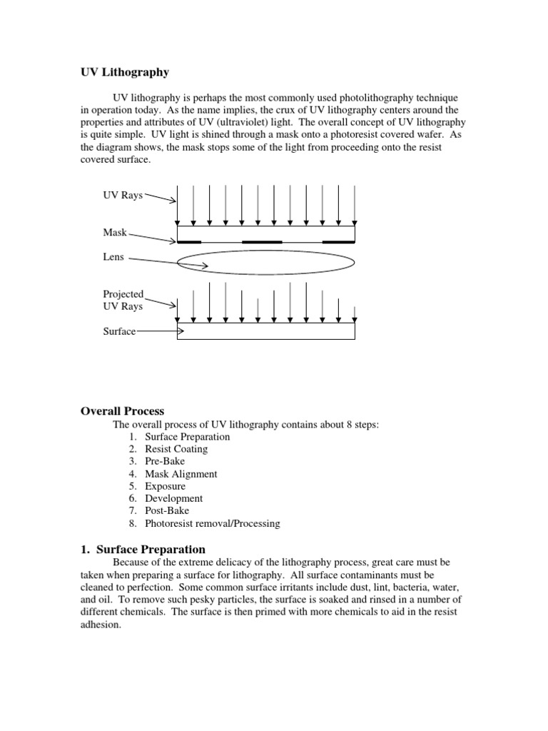 UV Lithography | PDF