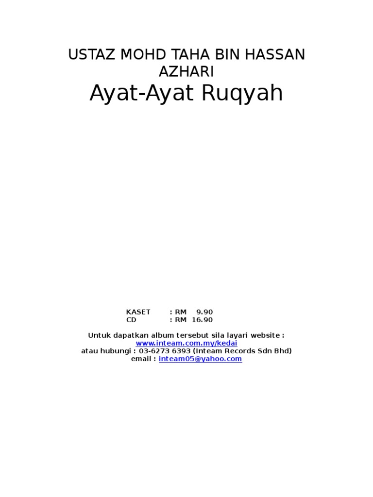 Ayat Ayat Ruqyah Pdf