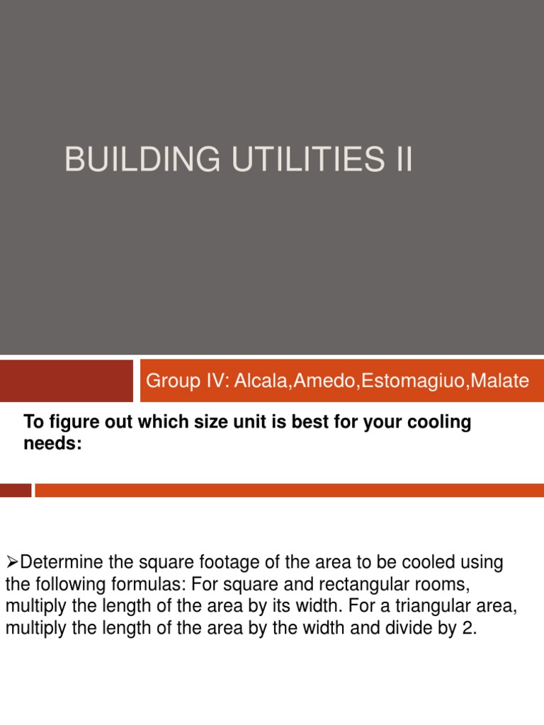 Building Utilities II | PDF | Air Conditioning | Efficient Energy Use