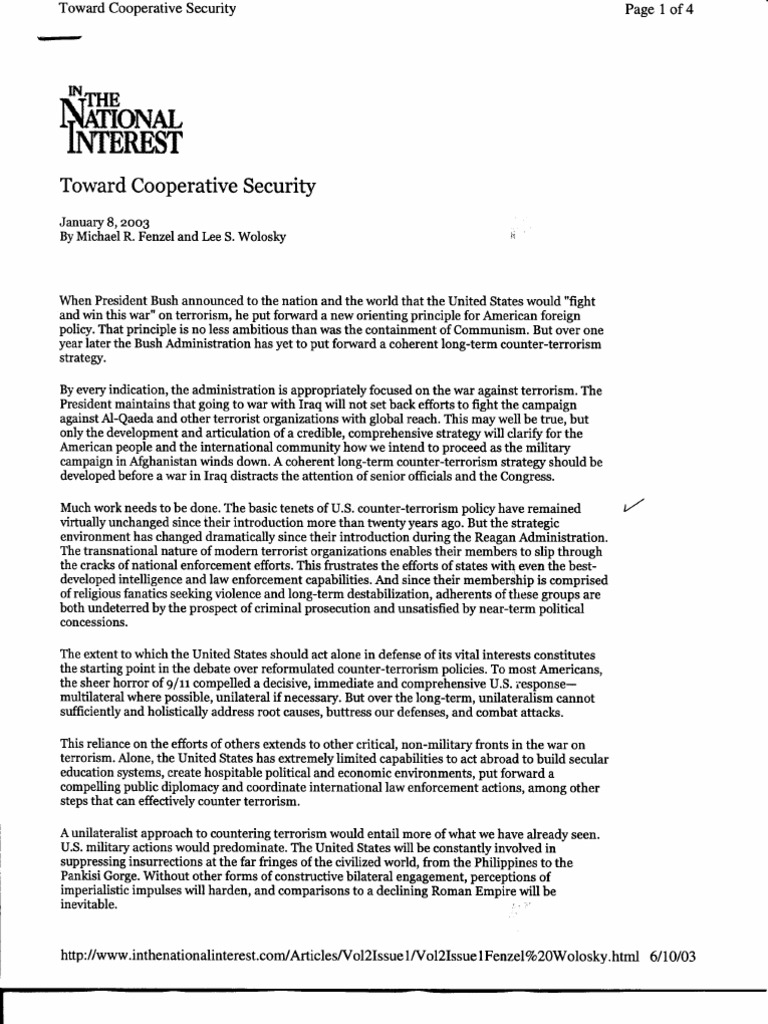 T4 B12 Wolosky - Toward Cooperative FDR - Entire Contents - 1-8-03 ...