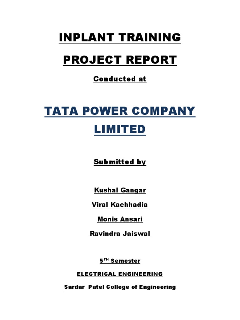 Inplant Training Report | PDF | Transformer | Boiler