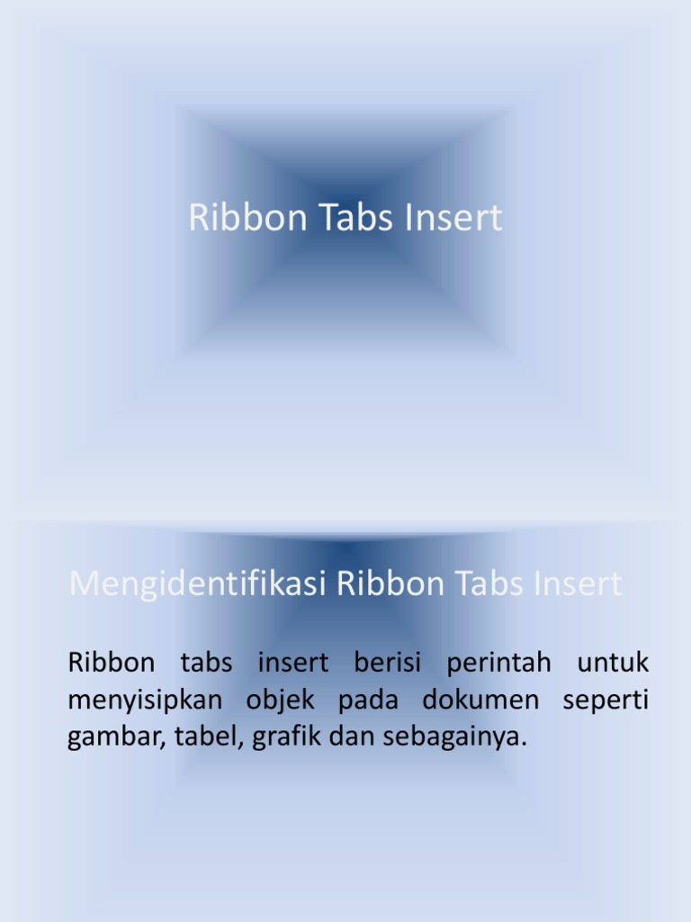 Ribbon Tabs Insert | PDF
