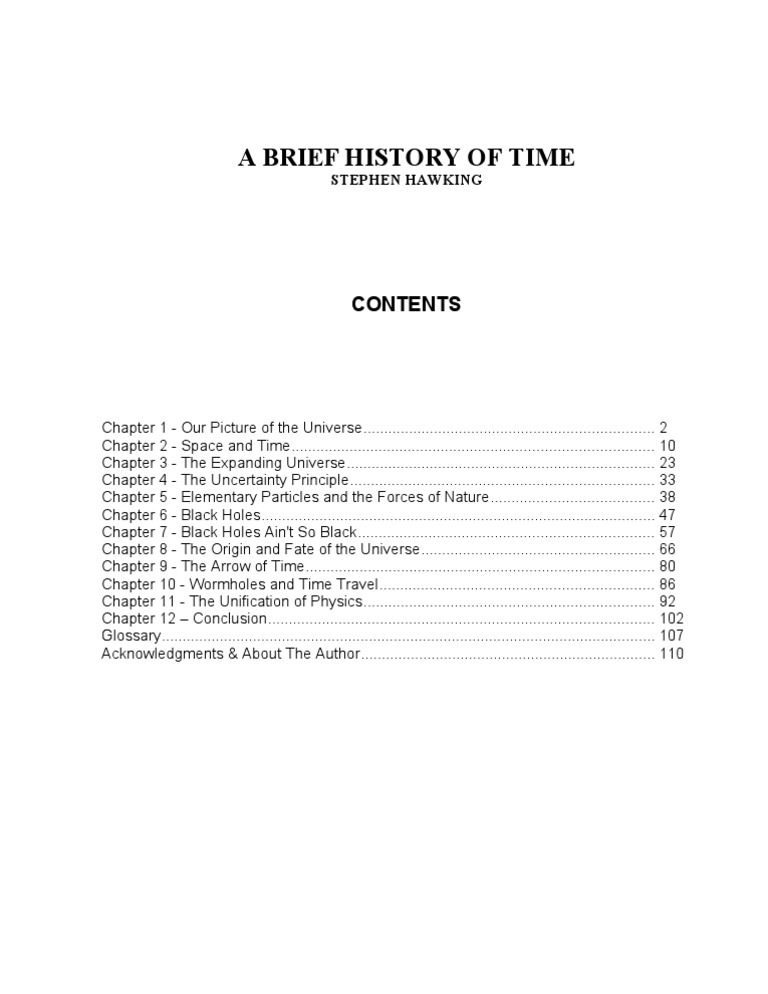 A Brief History of Time | PDF | Science & Mathematics
