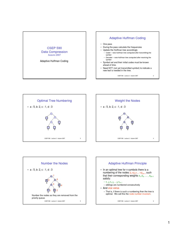 Adaptiv Huffman Coding | PDF | Algorithms | Algorithms And Data Structures