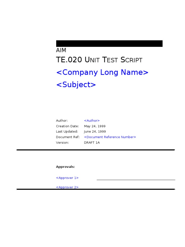 TE020 Unit Test Script | PDF | Software Testing | Sql