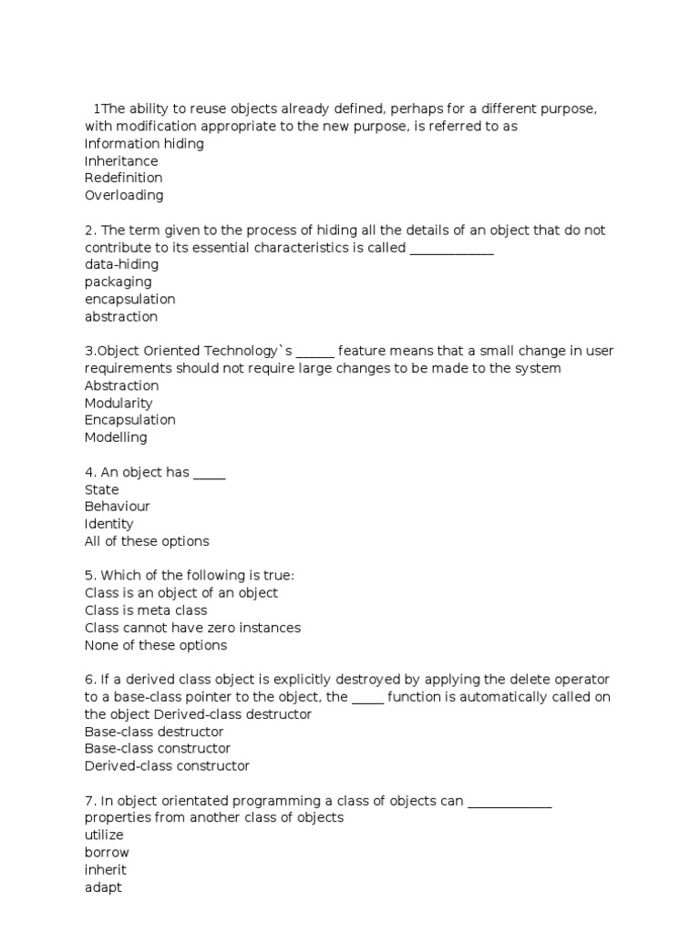 Rem | PDF | Inheritance (Object Oriented Programming) | Class (Computer ...