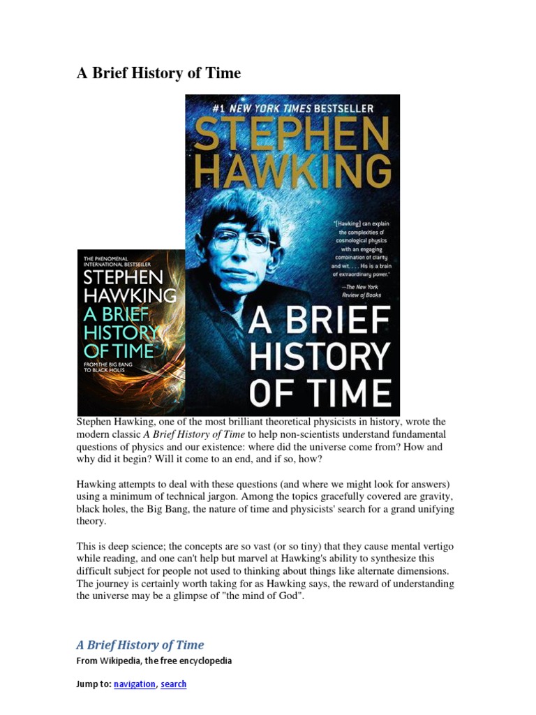 A Brief History of Time | PDF | Metaphysics | Physical Sciences