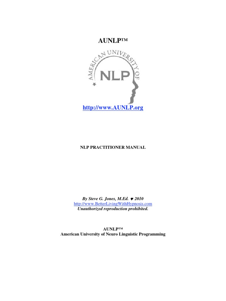 NLP Practitioner Manual | PDF | Neuro Linguistic Programming ...