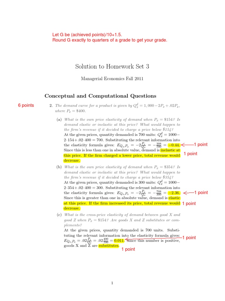 Solved Problems | PDF | Demand | Price Elasticity Of Demand