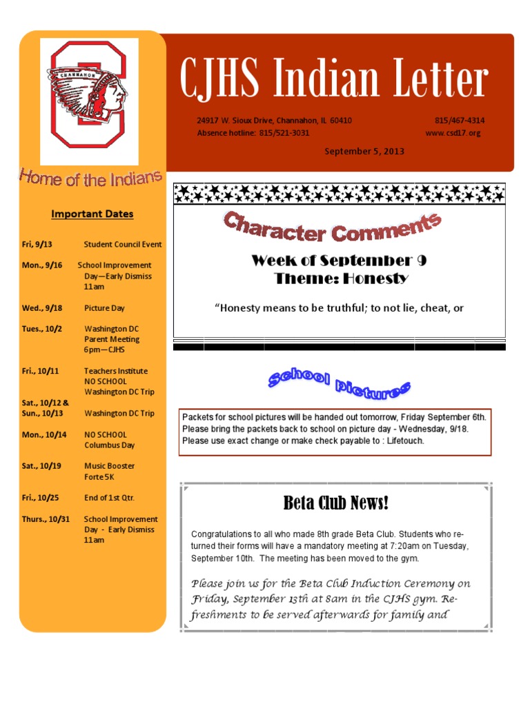 Indian Letter 090513 PDF | PDF | Lunch | Self Esteem