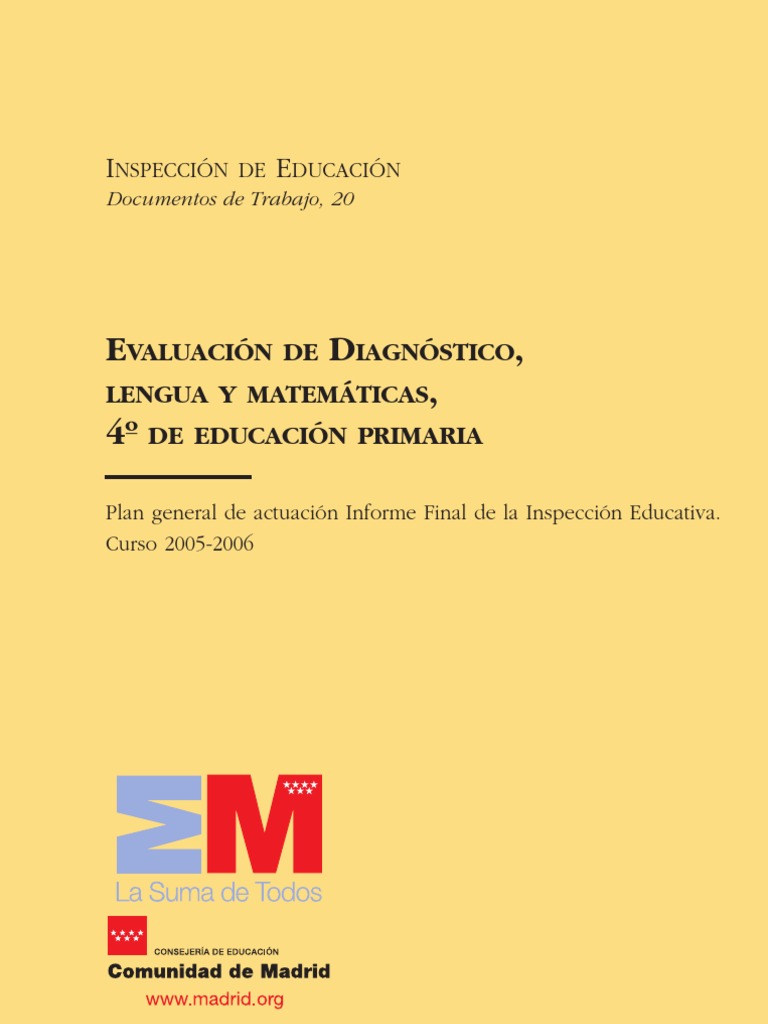 Evaluación de Diagnóstico de 4º de Educación Primaria | PDF | Educación ...