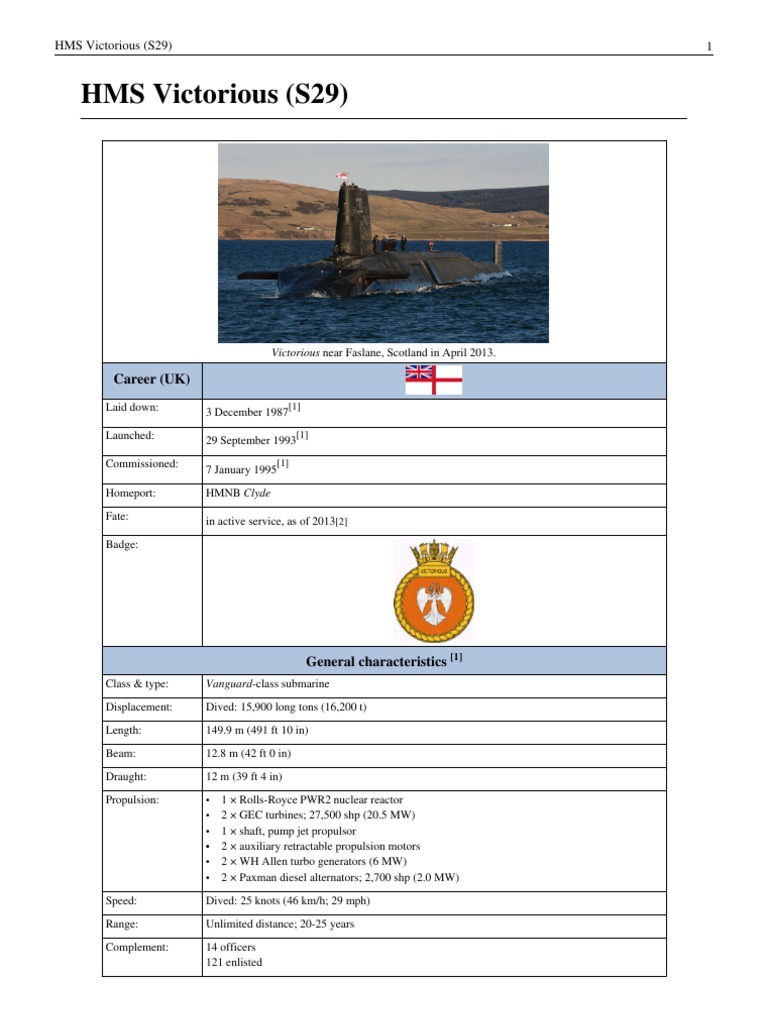 HMS Victorious (S29) | Download Free PDF | Watercraft | Warships