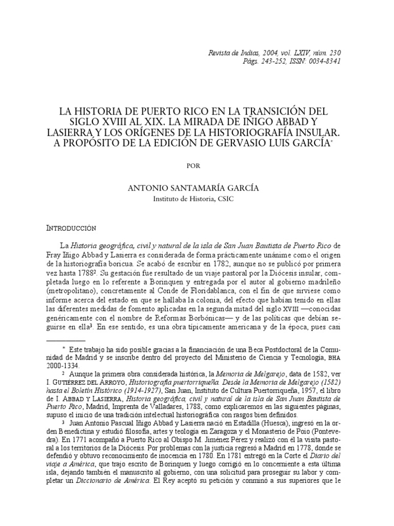 La Historia de Puerto Rico en La Transición Del | PDF | Puerto Rico ...