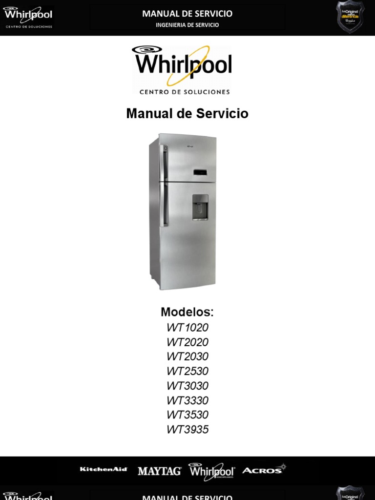 Manual Servicio Whirlpool | PDF | Resistencia Eléctrica y Conductancia ...