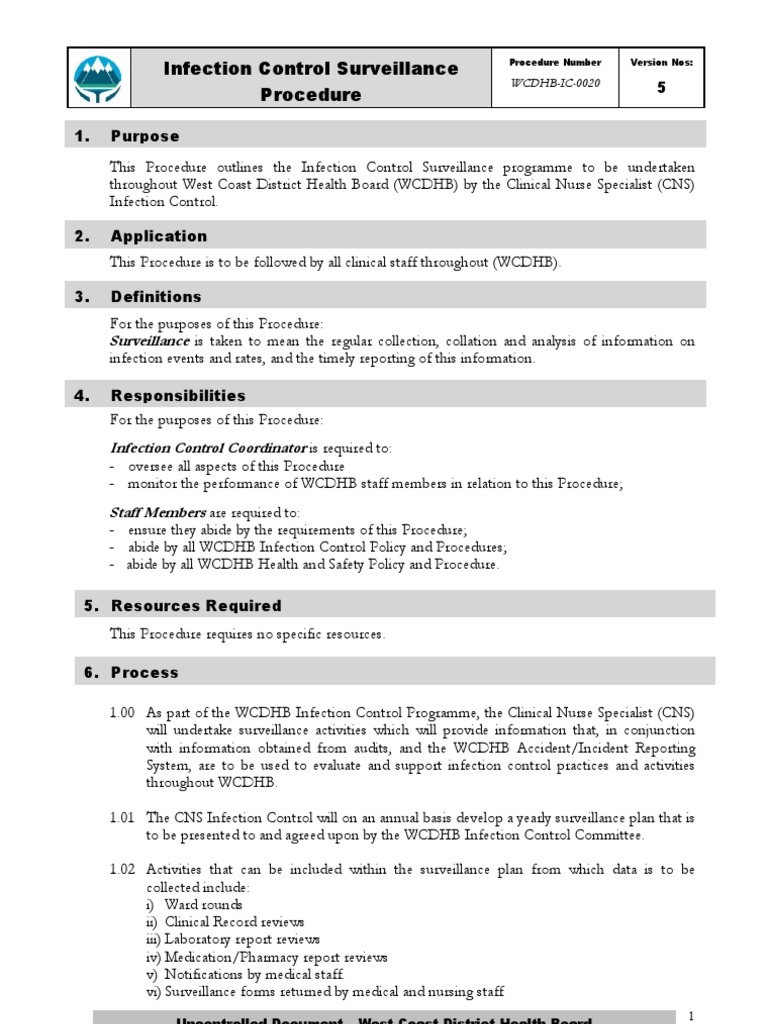 Surveillance Procedure PDF | PDF | Infection Control | Surveillance